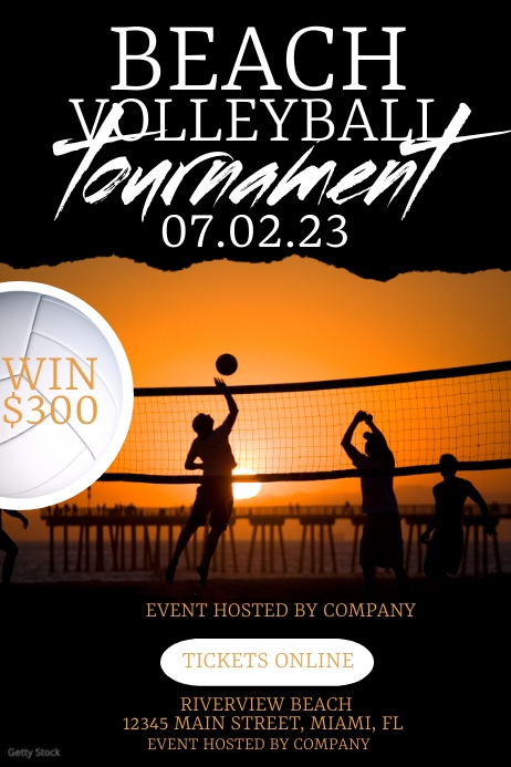 Beach Volleyball Tournament Templates | PosterMyWall
