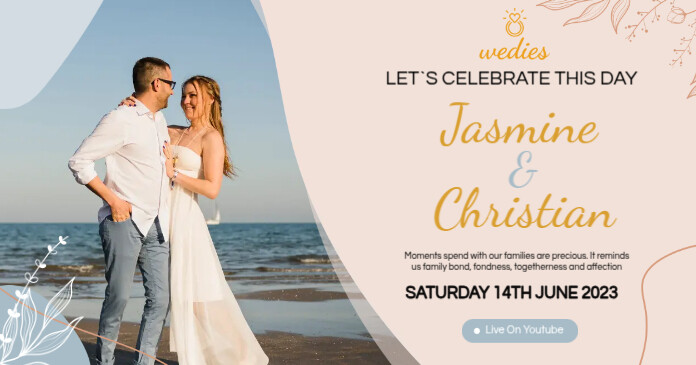 Beach Wedding Ads Template | PosterMyWall
