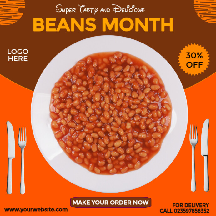 Beans Month Design Template | PosterMyWall