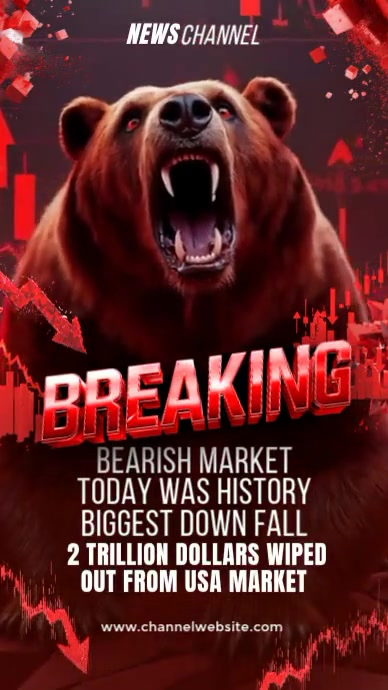 Bearish Stock Market Story Template | PosterMyWall