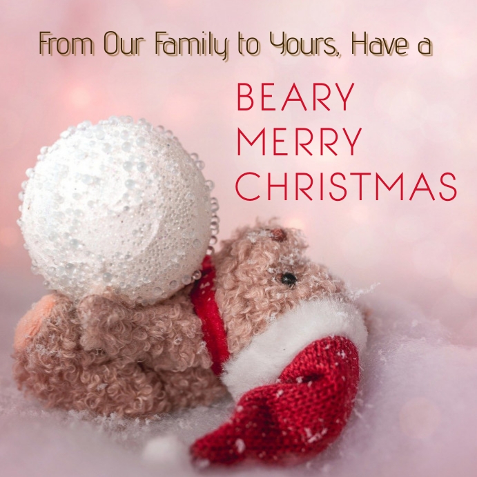 Beary Merry Christmas Template | PosterMyWall