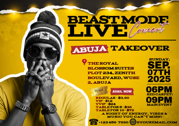 Copy of Beast Mode Live Concert Flyer | PosterMyWall
