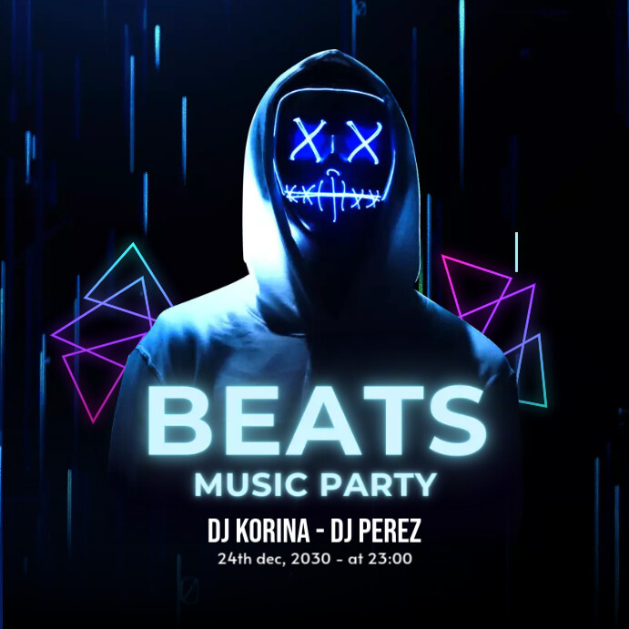 BEATS MUSIC PARTY Template | PosterMyWall