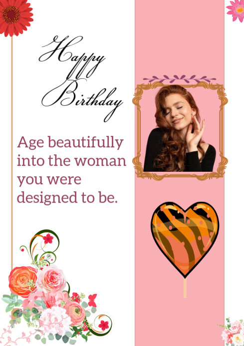 Beautiful and simple Happy birthday design Templat | PosterMyWall