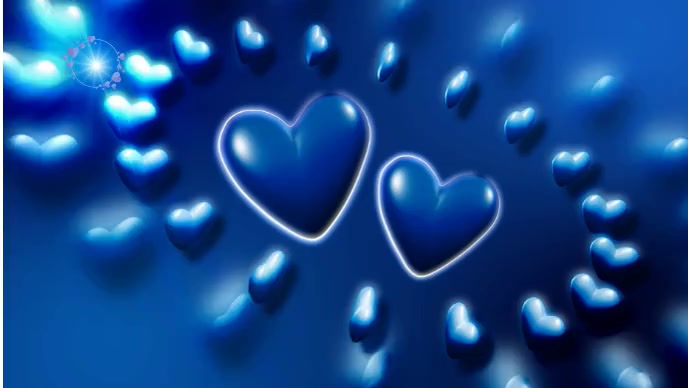 Beautiful blue heart Template | PosterMyWall