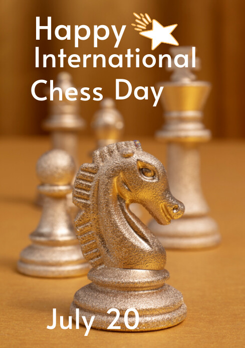 Plantilla de Beautiful Chess day celebration template | PosterMyWall