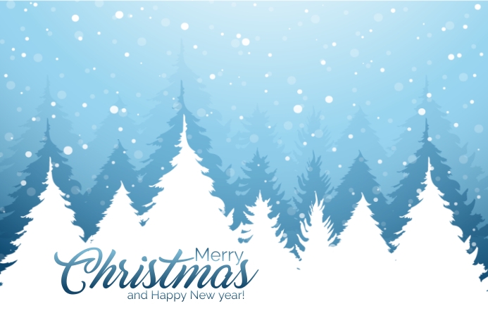 Beautiful Christmas tree card holiday backgro Template | PosterMyWall