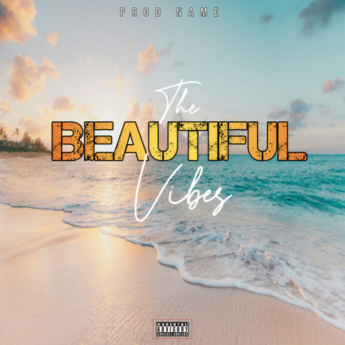 Beautiful cover sea beach mixtape cover Template | PosterMyWall