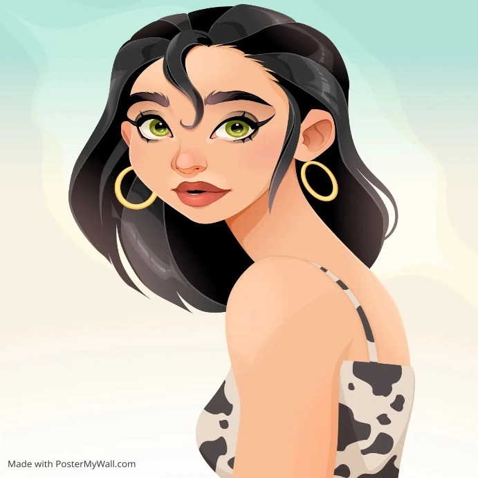 Beautiful cute lady with smiling face Template | PosterMyWall