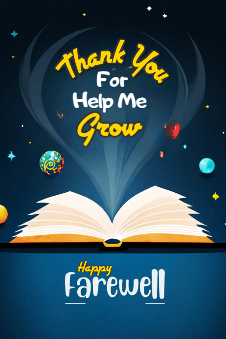 Copy of Beautiful Farewell Greeting Card Template for Seniors ...