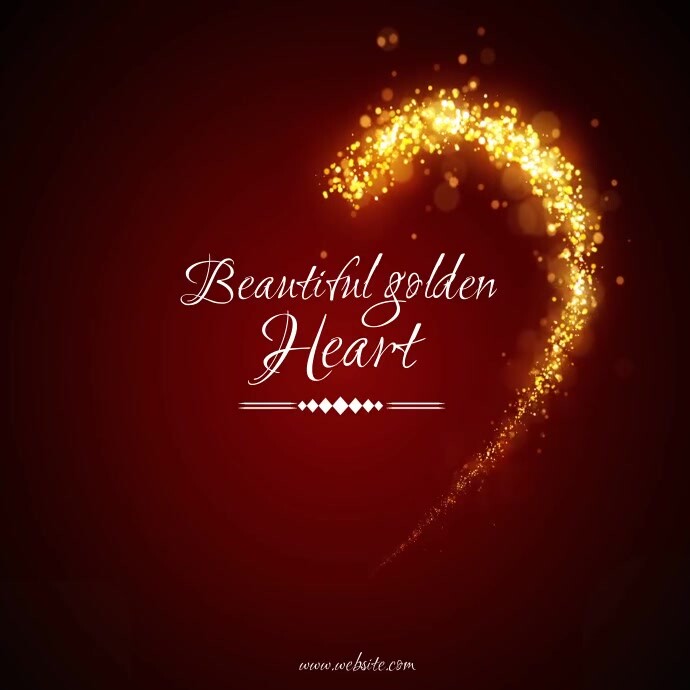 Copy of beautiful golden heart design | PosterMyWall