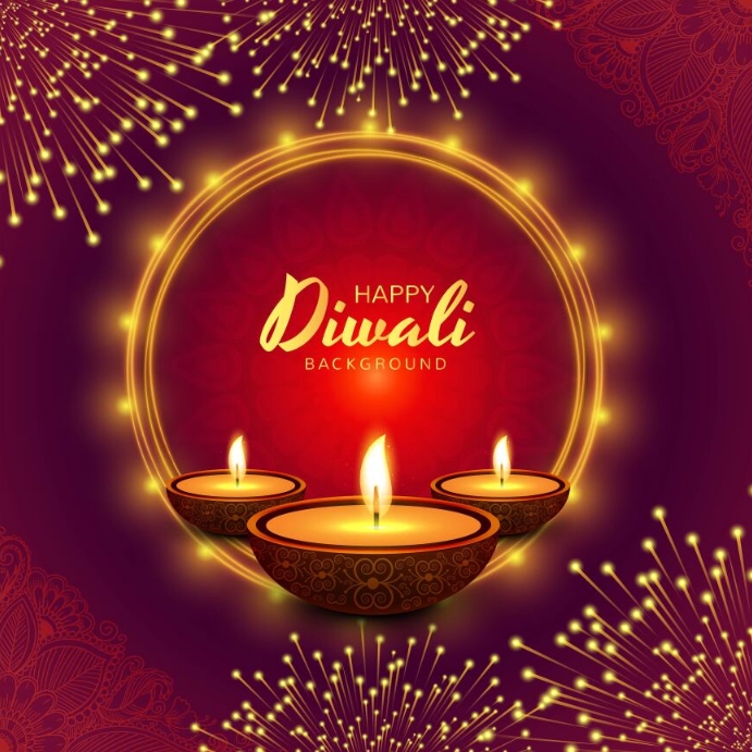 Beautiful greeting card festival Diwali backg Template | PosterMyWall