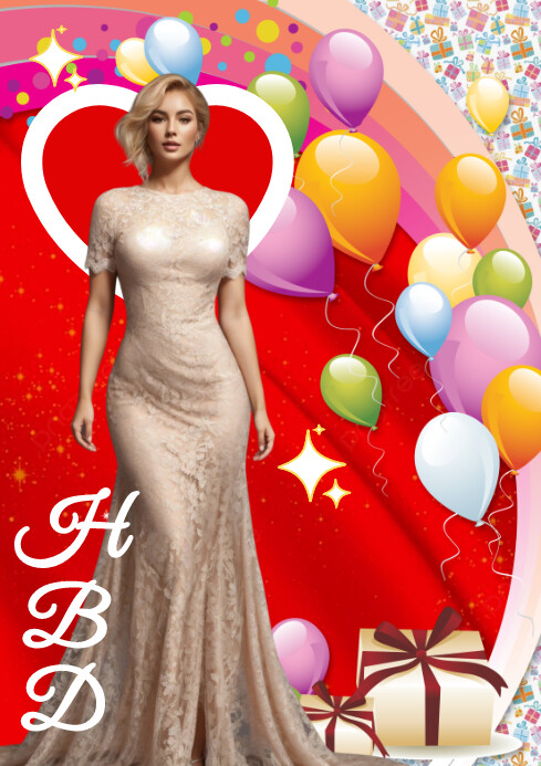 Beautiful Happy birthday template for a lady | PosterMyWall