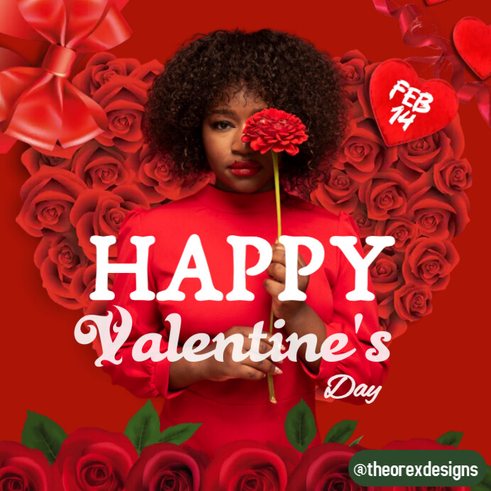 Copy of Beautiful Happy Valentine's Day Poster (Instagram post) | PosterMyWall