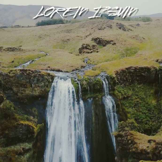 BEAUTIFUL HIGH WATERFALL BACKGROUND Template | PosterMyWall