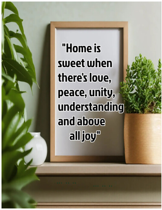 Copy of Beautiful home quotes frame | PosterMyWall