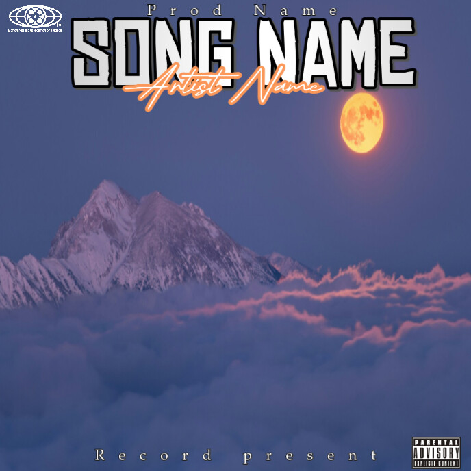 Beautiful ice mountains moon mixtape cover Template | PosterMyWall