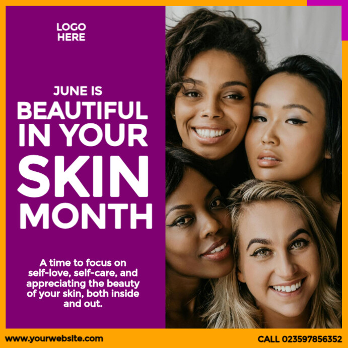 Copy of Beautiful in Your Skin Month | PosterMyWall