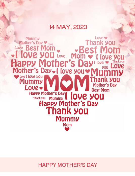 Copy of Beautiful mother's day flyer with hearts 14 | PosterMyWall