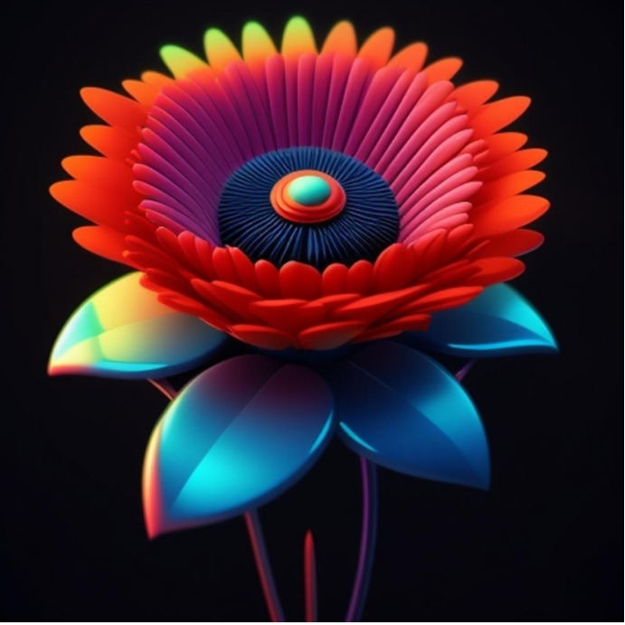 Beautiful multicolor flower Template | PosterMyWall