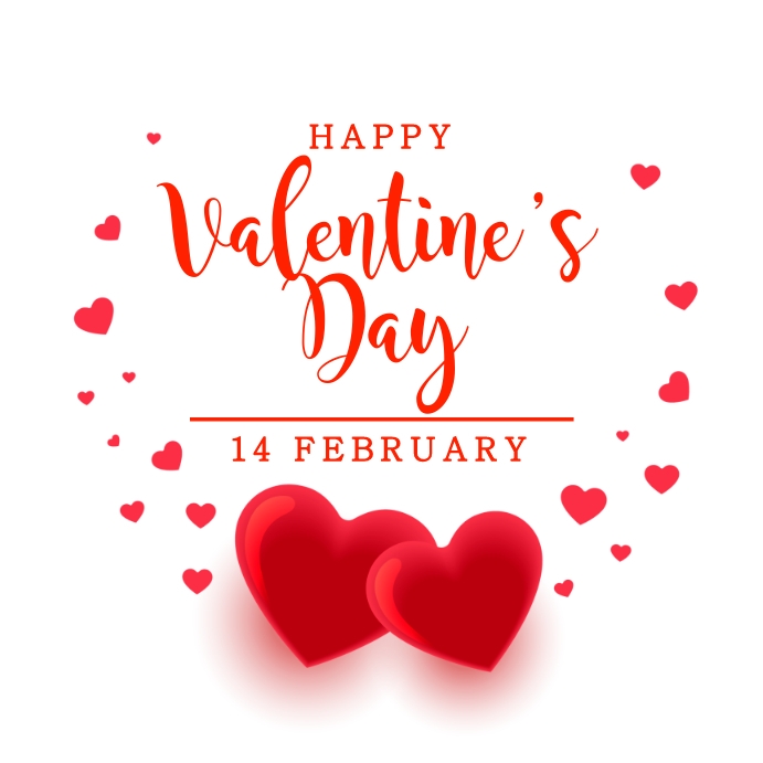 Copy of Beautiful valentines day with love hearts | PosterMyWall