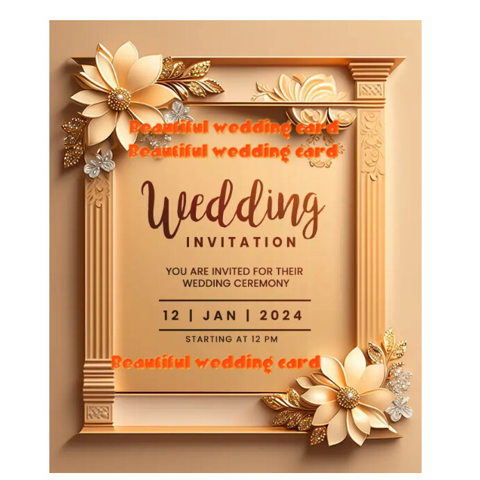 Beautiful wedding card Template | PosterMyWall