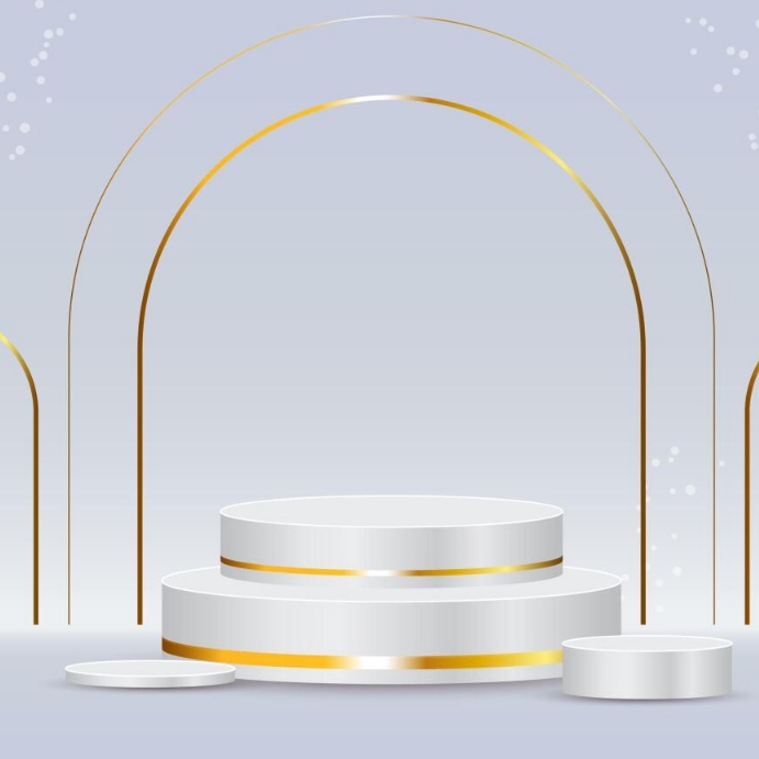 Beautiful white podium background design Template | PosterMyWall