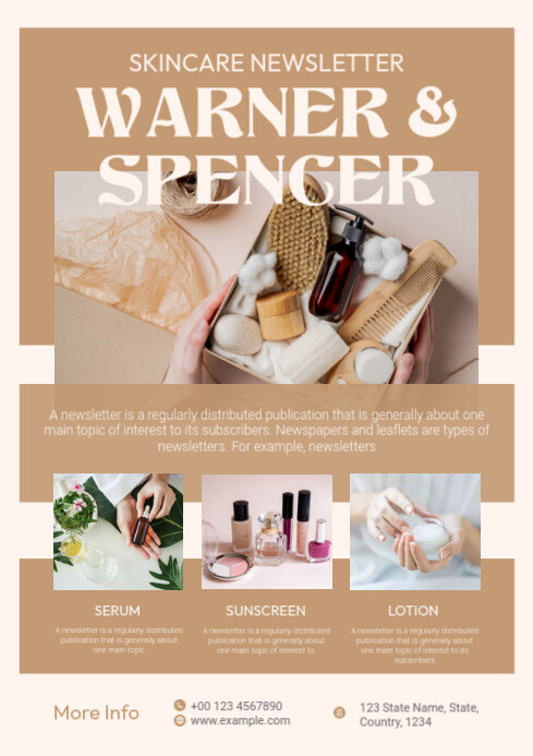 Beauty & Skincare Newsletter Template | PosterMyWall