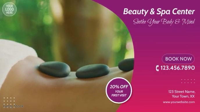 Copy of Beauty & Spa Center Video Ad | PosterMyWall