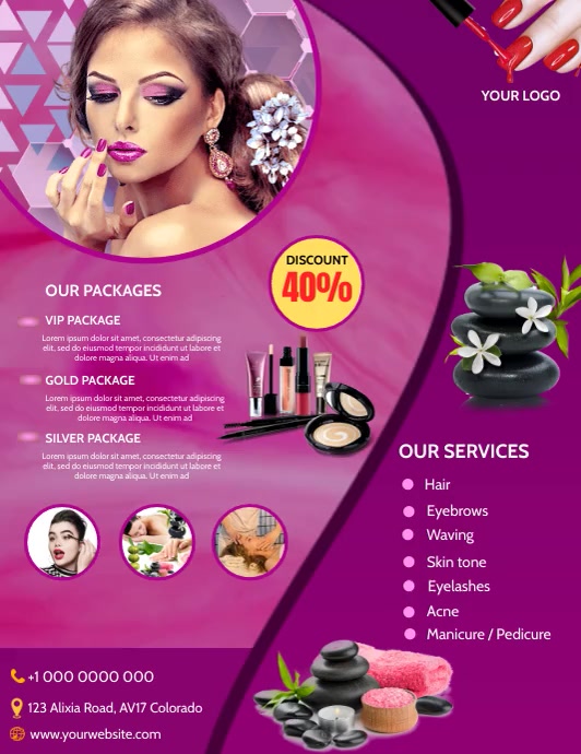 beauty and diet salon flyer Template | PosterMyWall