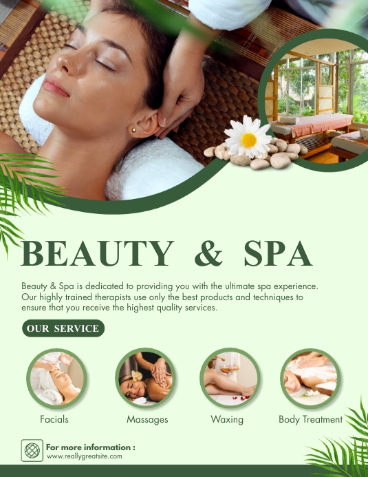 BEAUTY AND SPA CENTER FLYERS Template | PosterMyWall