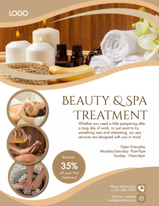BEAUTY AND SPA CENTER FLYERS Template | PosterMyWall
