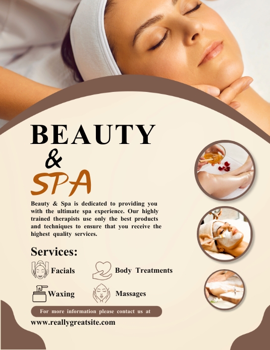 BEAUTY AND SPA CENTER FLYERS Template | PosterMyWall