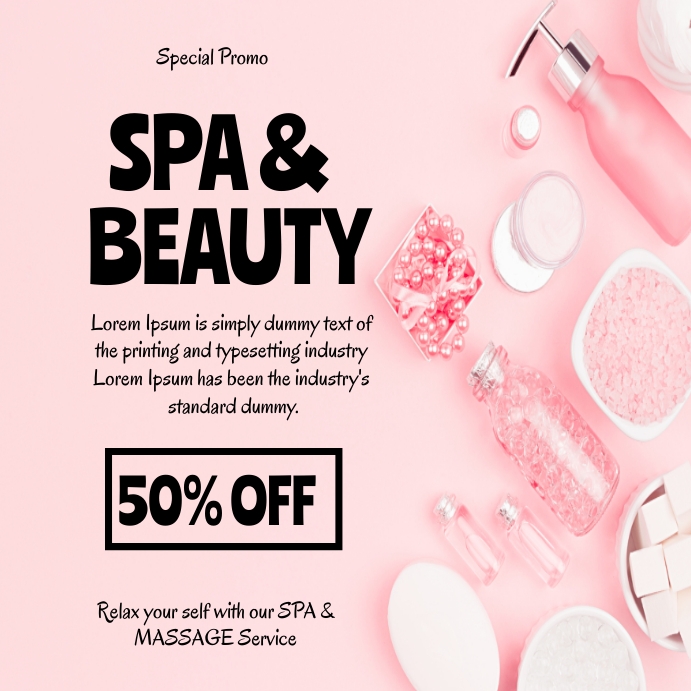 Beauty And Spa Discount Offer Beauty And Spa Template Postermywall