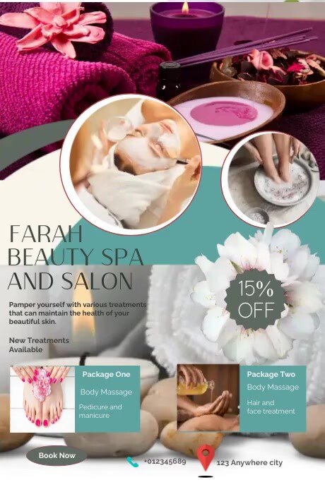 Beauty and Spa Salon Flyer Template | PosterMyWall