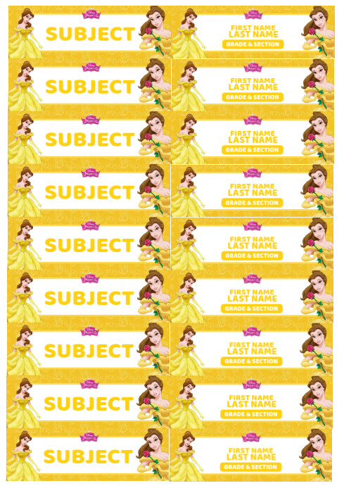 Copy of Beauty and the Beast Label Sticker Template | PosterMyWall