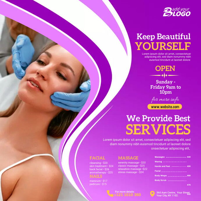 Beauty Care Center Ads Template | PosterMyWall
