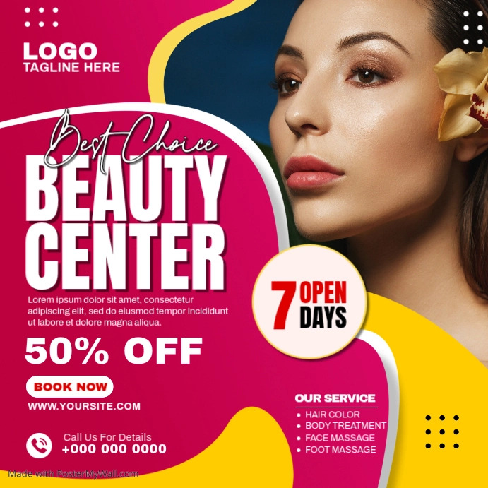Copy of BEAUTY CENTER | PosterMyWall