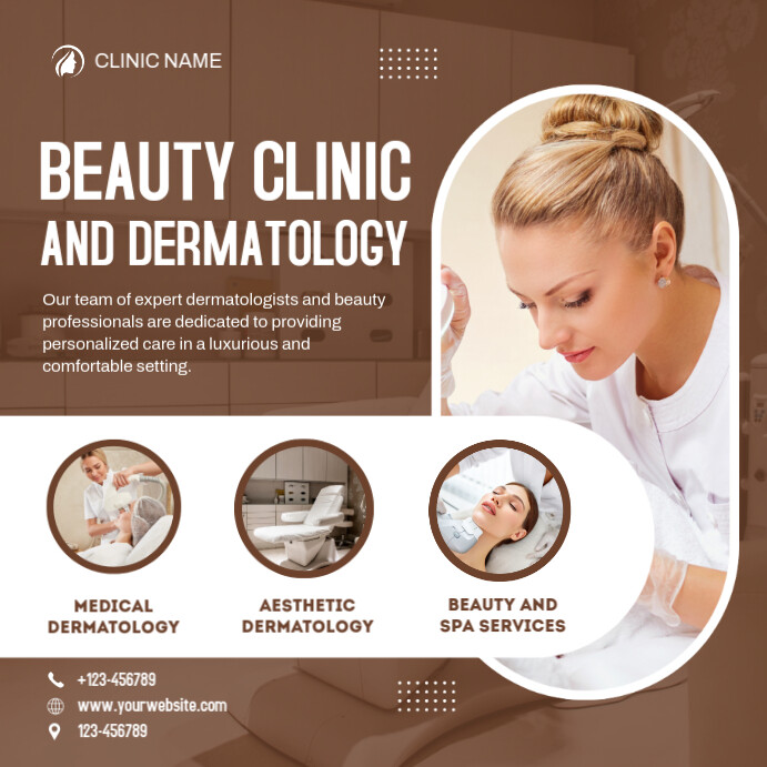 Beauty clinic and Dermatology Template | PosterMyWall