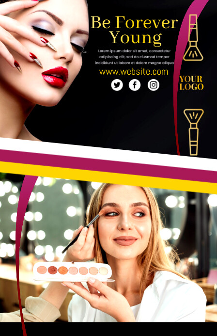 BEAUTY MAKE-UP FLYER Template | PosterMyWall