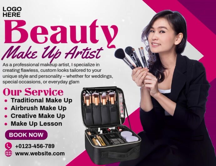 Beauty Makeup Artist Ads Template | PosterMyWall