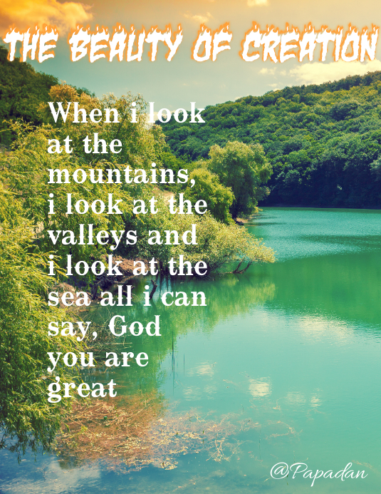 Copy of Beauty of creation | PosterMyWall