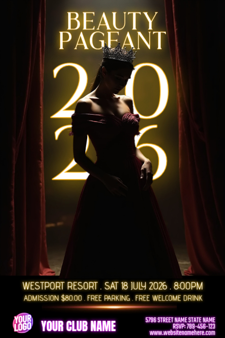 Beauty Pageant Contest Poster Template | PosterMyWall