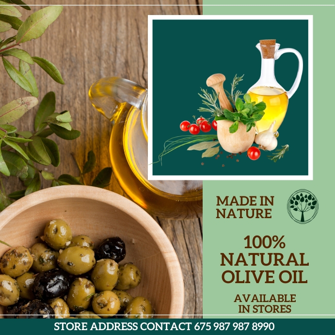 Beauty poster,natural olive oil Template | PosterMyWall
