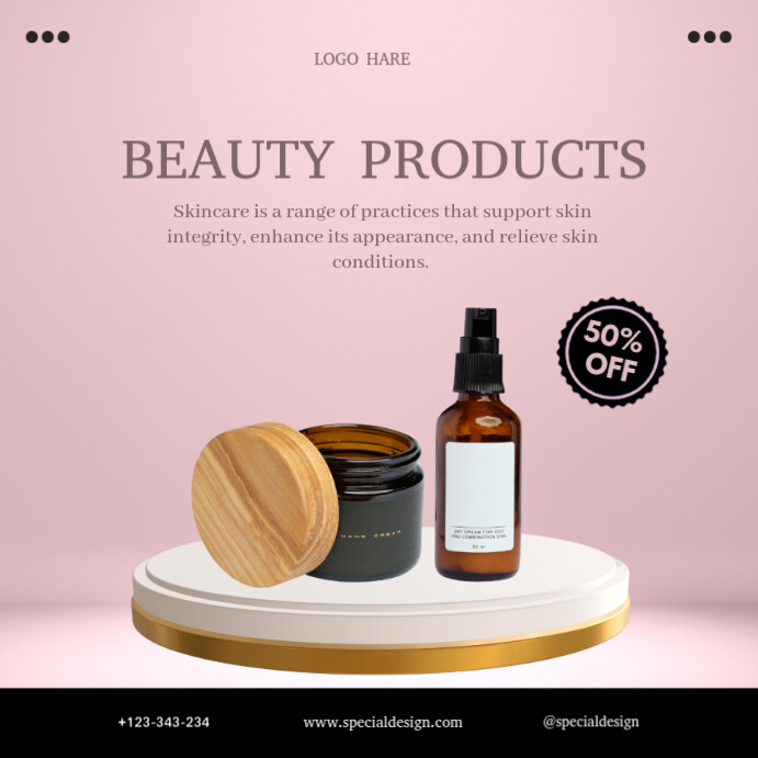Beauty Products instagram post Template | PosterMyWall
