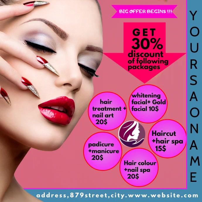 Beauty salon (1) Template | PosterMyWall