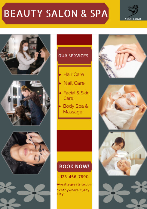 Beauty salon and spa tamplate poster 2025 Template | PosterMyWall