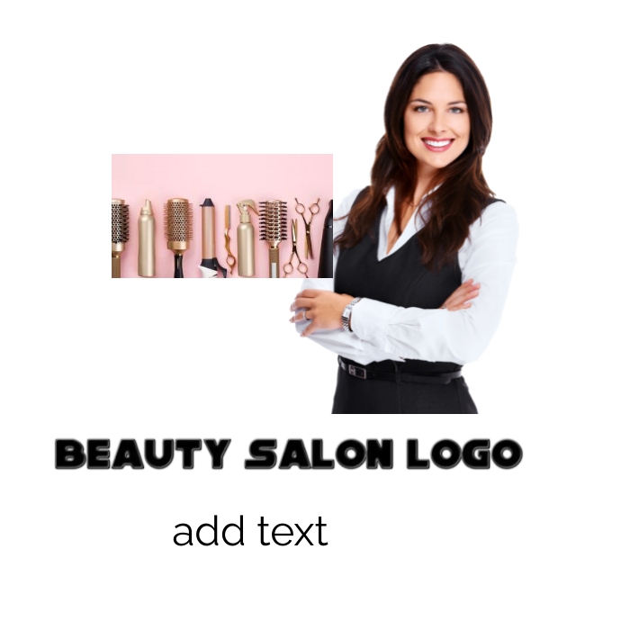 Beauty salon logo design template. | PosterMyWall