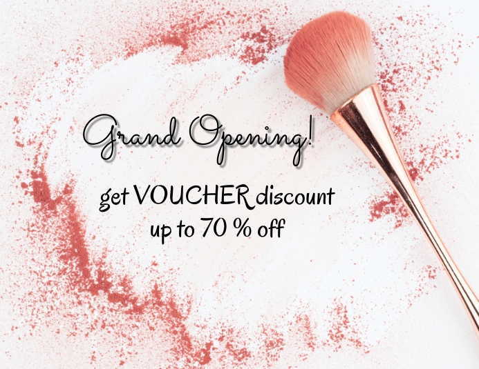 beauty salon opening gift voucher card Template | PosterMyWall