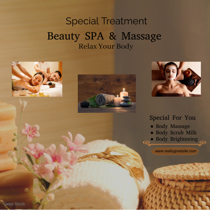 Beauty Spa And Massage Template Postermywall